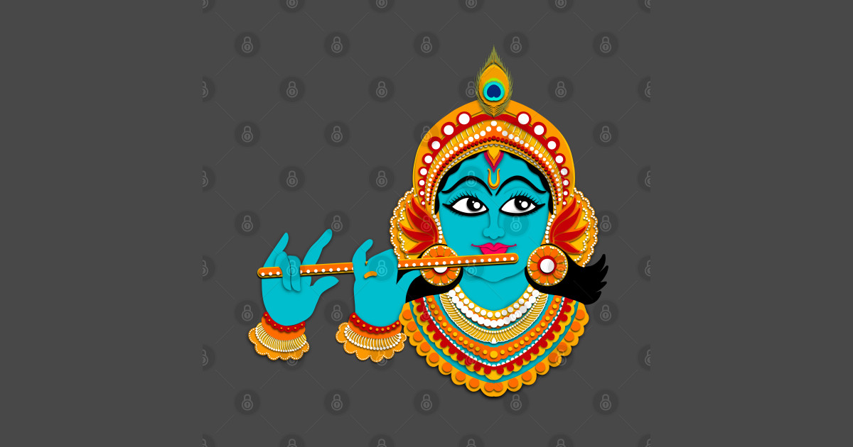 Paper cut 3D krishna - Krishna - T-Shirt | TeePublic