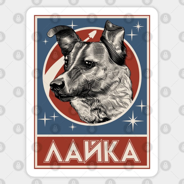 Soviet Space Dog Laika - Laika - Sticker | TeePublic