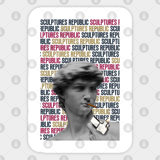 David sculpture design - Sculpture - Sticker | TeePublic