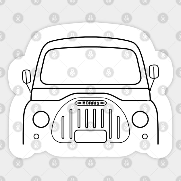 Morris J2 classic 1950s British van black outline - Morris - Sticker ...