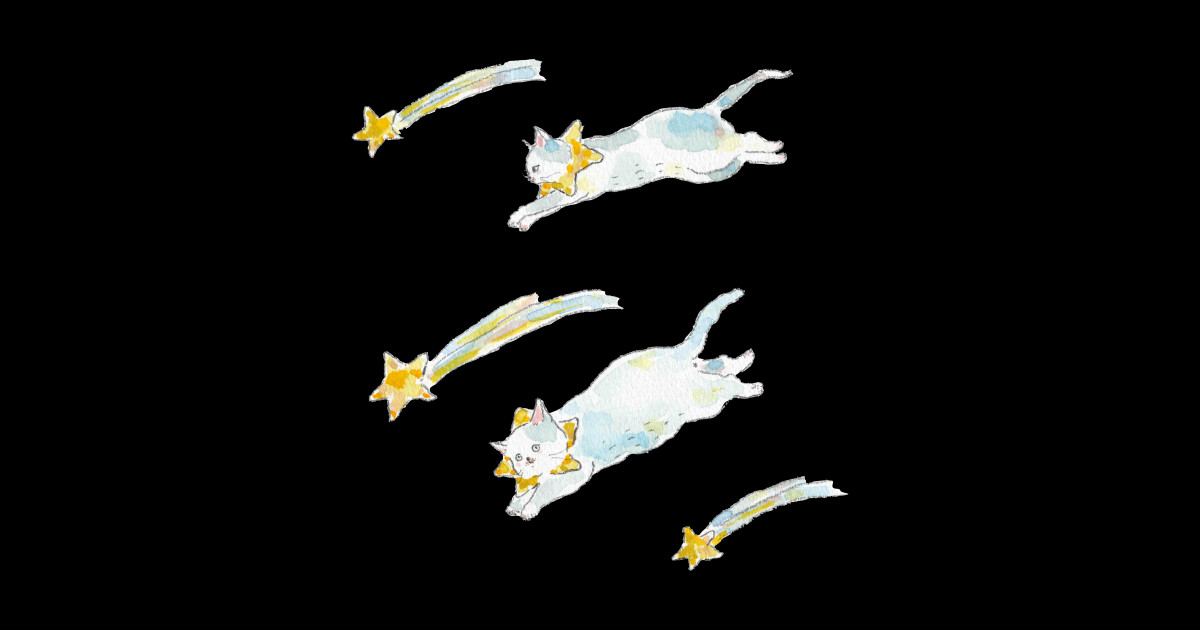 Shooting Star Cats - Cats - Posters and Art Prints | TeePublic