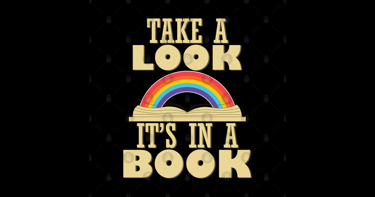 Take a Look, it's In a Book Retro Reading Rainbow - Reading Quote ...