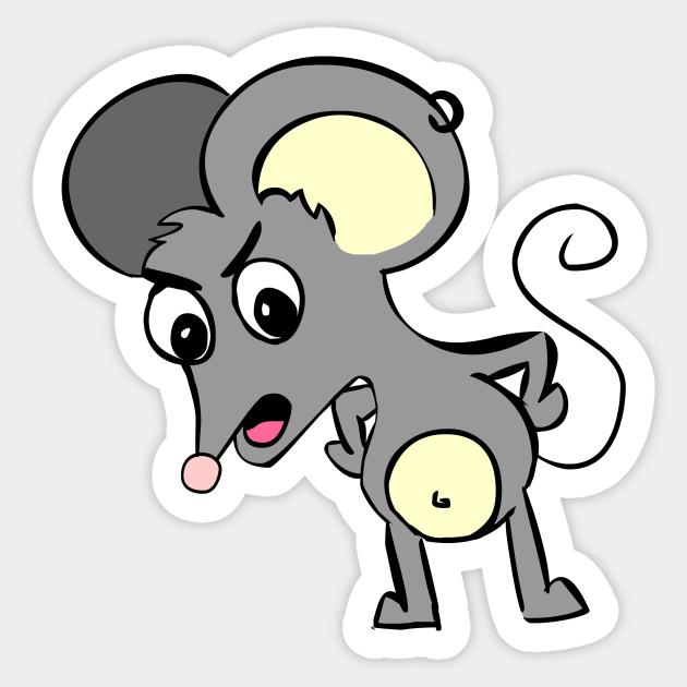 Screaming mouse - Mouse - Sticker | TeePublic
