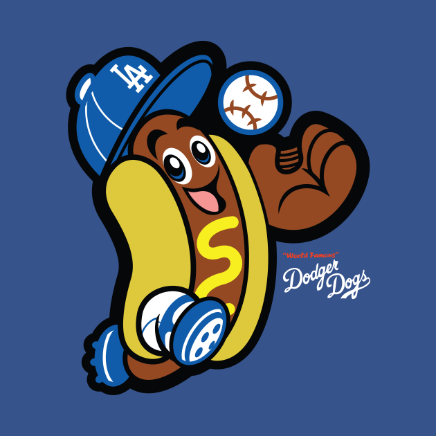 Dodger Dog Time! - Dodgers Baseball - Tapestry | TeePublic
