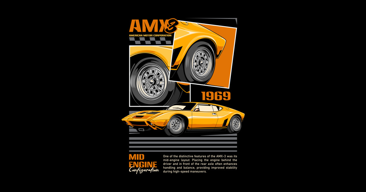 1969 AMC AMX/3 classic Car - 1969 Amc Amx3 Classic Car - Sticker ...