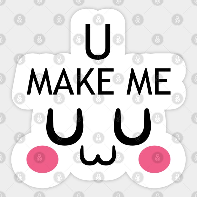 uwu cute face - Uwu - Sticker | TeePublic