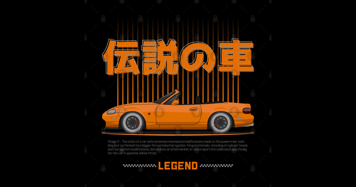 Tuner Orange NB Miata Roadster JDM - Mx5 - Sticker | TeePublic