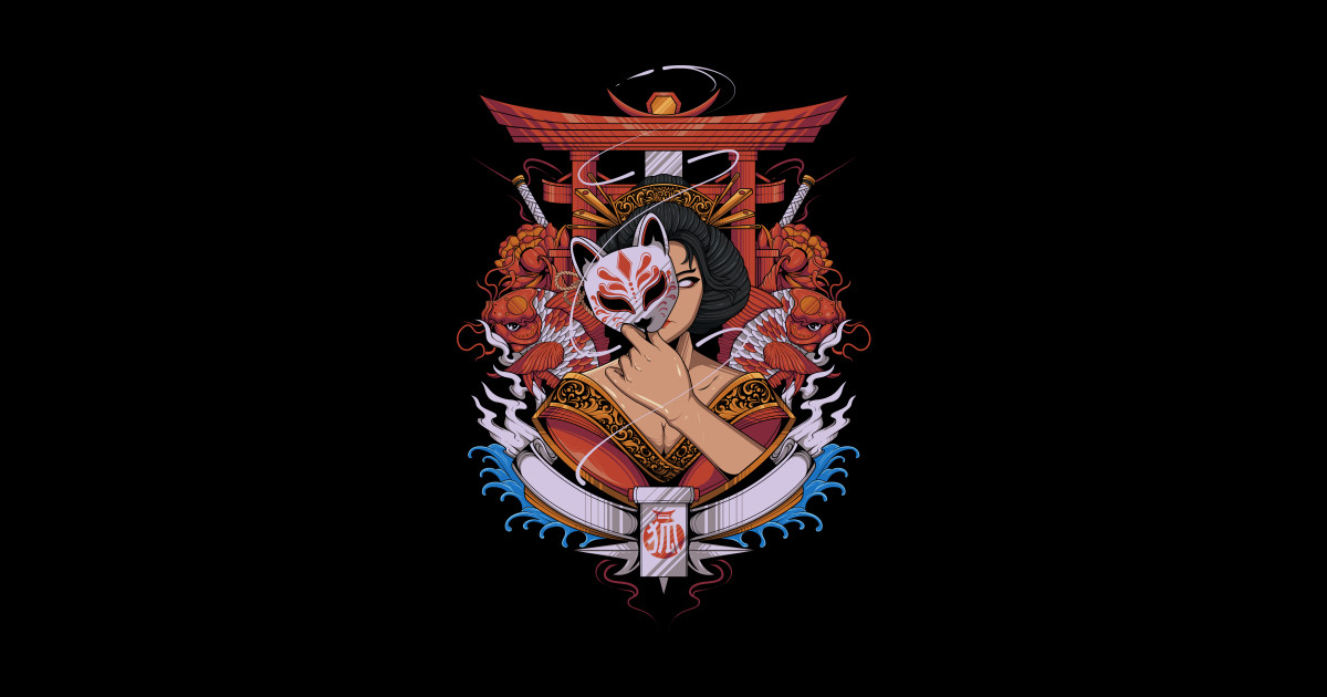 Kitsune Queen - Kitsune - Sticker | TeePublic