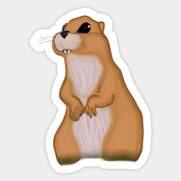 Cute Gopher Drawing - Gopher - Sticker | TeePublic