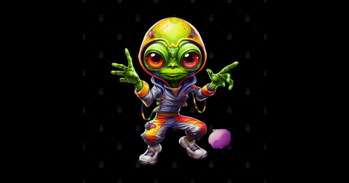 Interstellar Kung-Fu: Alien Martial Artist! - Quirky Design - Sticker ...