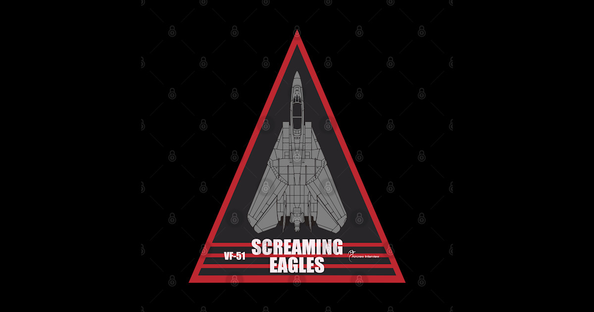 F-14 Tomcat VF-51 Screaming Eagles - Classic Fighter Aircraft - Sticker | TeePublic