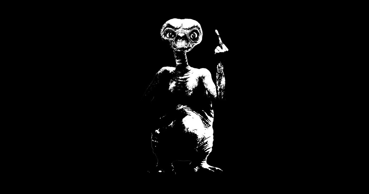 E.T. middle finger - Et - Sticker | TeePublic
