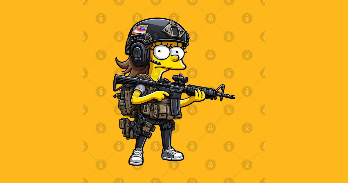 Tactical Yellow People - Simpson - T-Shirt | TeePublic