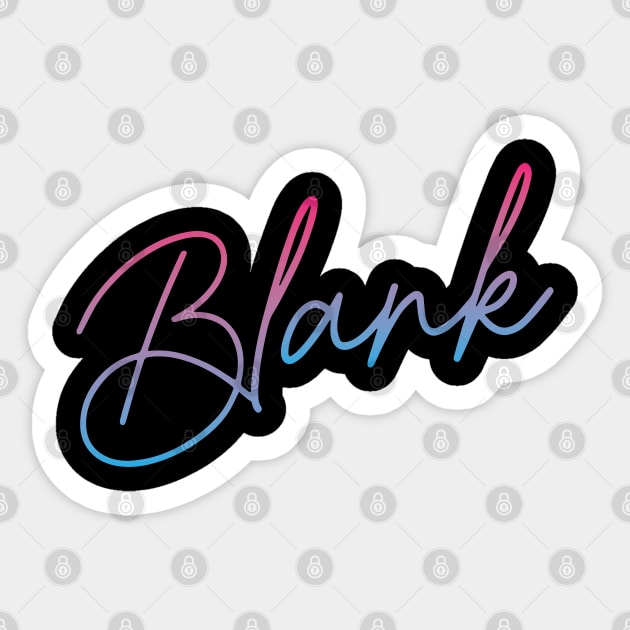 blank the series logo - Blank The Series Thailand - Sticker | TeePublic
