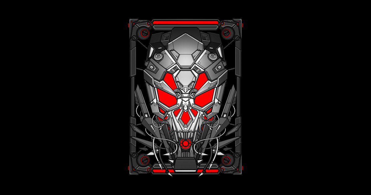 Mecha skull mask - Skull Art Design - Sticker | TeePublic