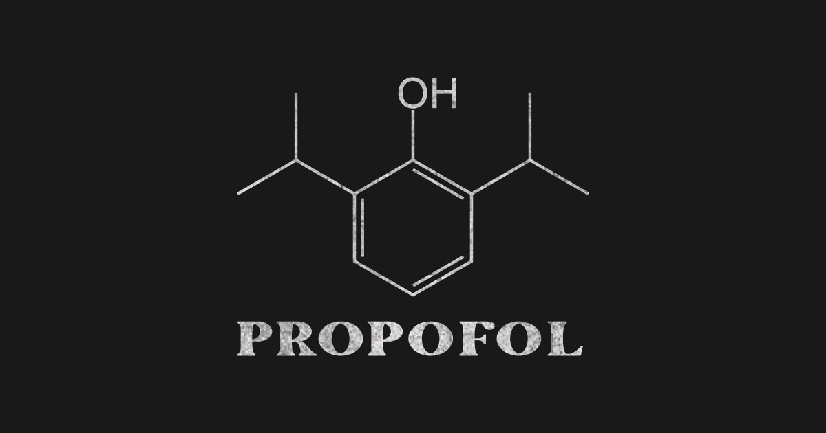 CRNA- propofol structure Design - Crna Gora - T-Shirt | TeePublic