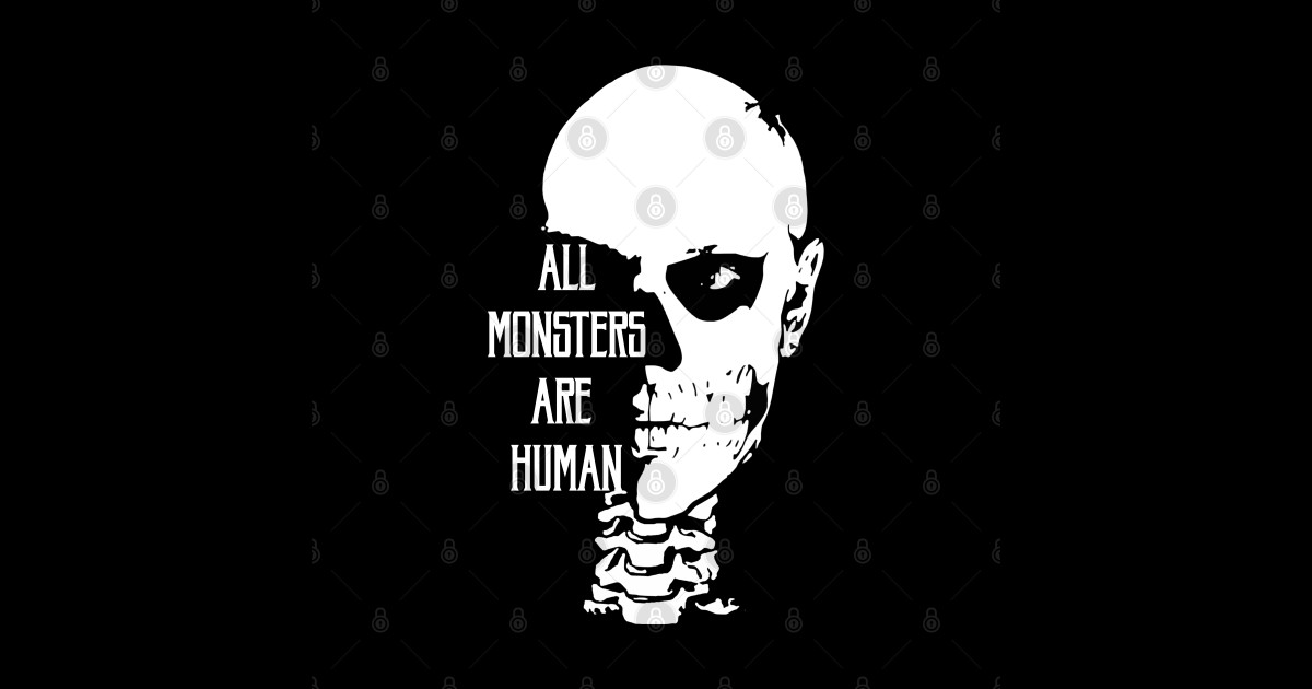 All monsters are Human! - All Monsters Are Human - Sticker | TeePublic