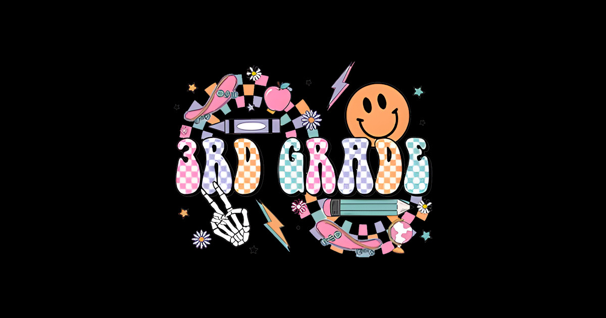 Retro Back to School Bundle, 3rd Grade, First Day of School, School ...