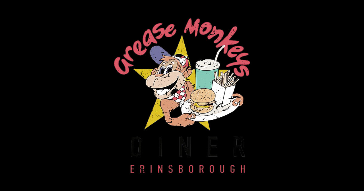 Neighbours Grease Monkeys Diner Distressed Logo - Neighbors - Posters ...