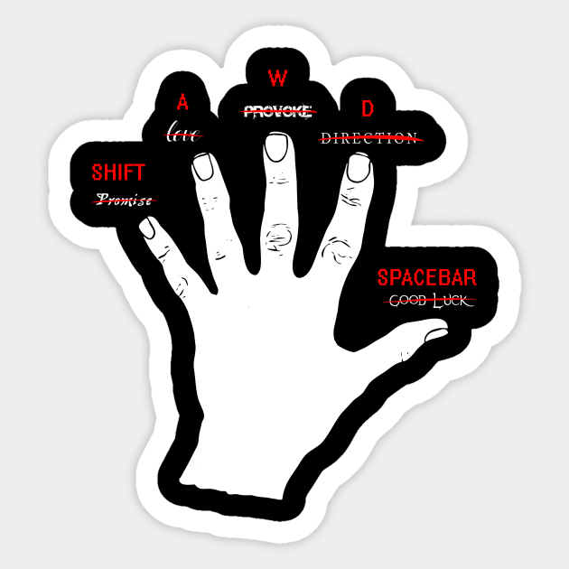 Gamer's hand - Gamer Hand - Sticker | TeePublic