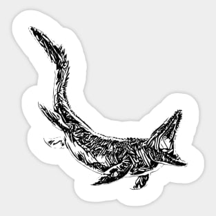 mosasaurus skeleton tattoo