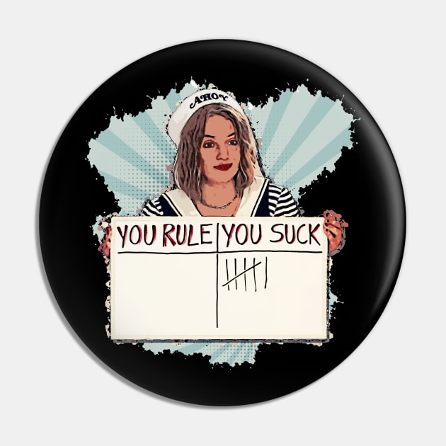 STRANGER THINGS Robin and her whiteboard - You rule you suck - Stranger ...