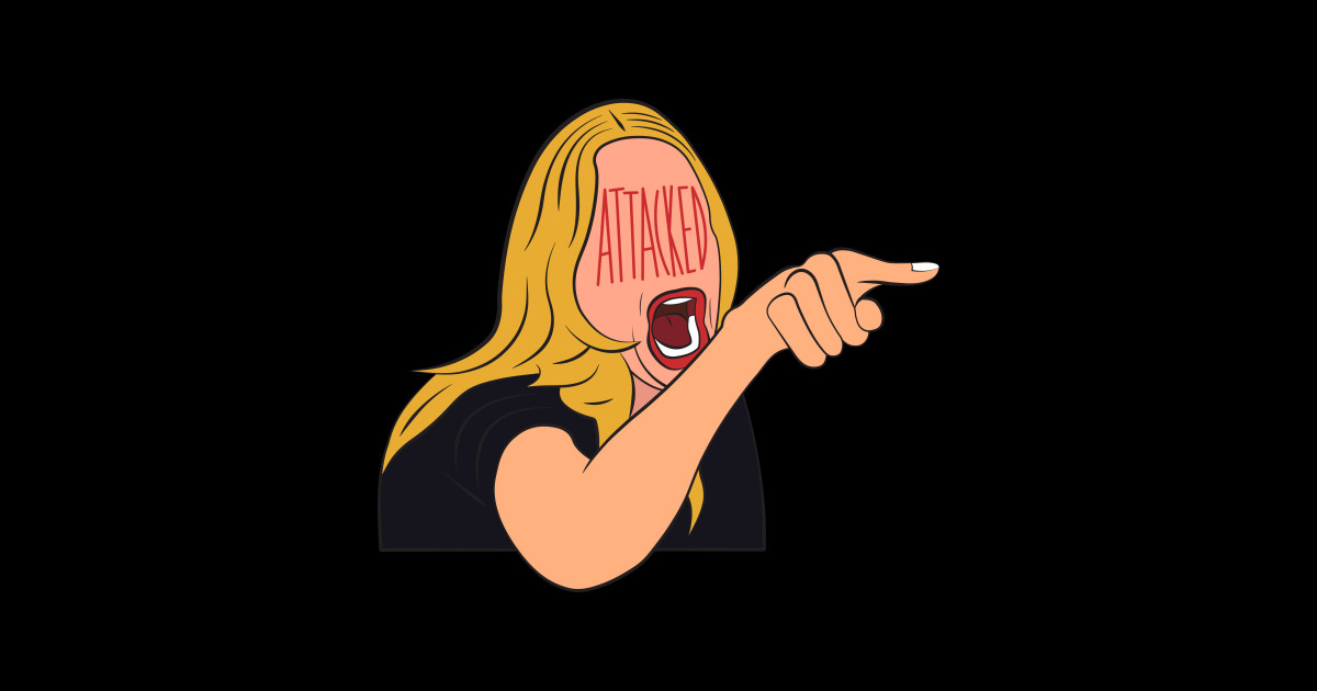 Attacked Angry Finger Pointing Housewife - Meme - Sticker | TeePublic