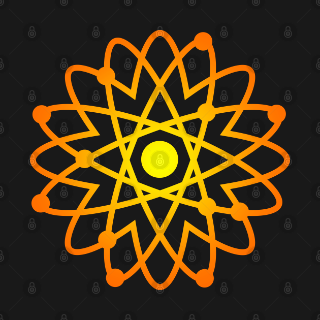Fire Sunflower Atom - Flame Flower - Sunflower - T-Shirt | TeePublic