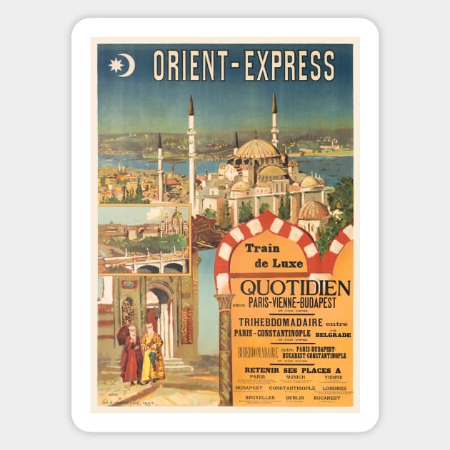 Orient Express France Vintage Poster 1910s - Orient Express - Sticker ...