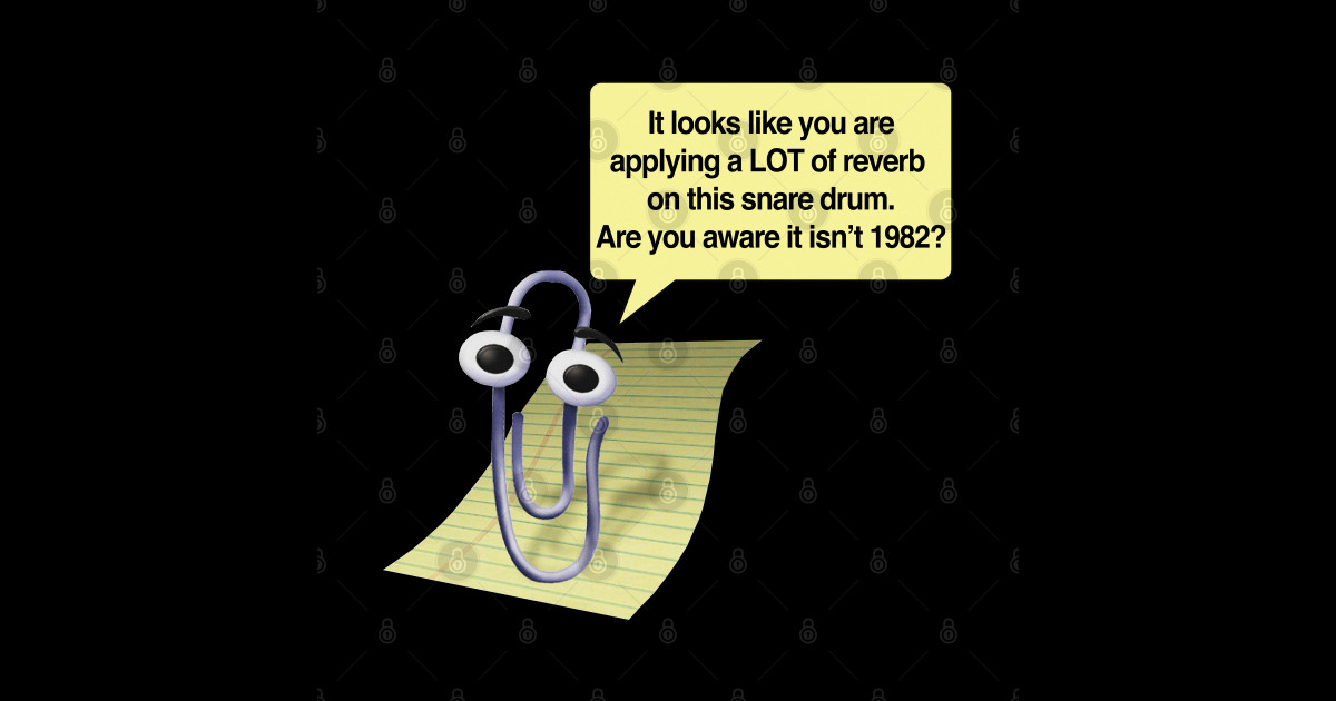 Funny Clippy Microsoft Word Retro Snare Drum Quote - Funny Quote ...
