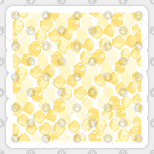 Watercolor Honeycomb | Pattern Design - Watercolor Honeycomb - Sticker ...
