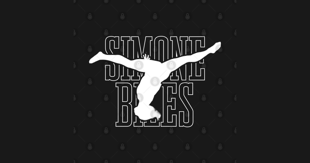 SIMONE BILES WHITE SILHOUETTE - Simone Biles - T-Shirt | TeePublic