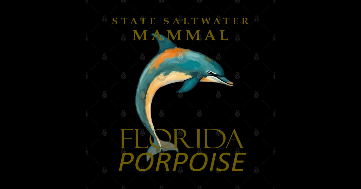 Florida Saltwater Mammal Porpoise Design - Porpoise - Sticker | TeePublic