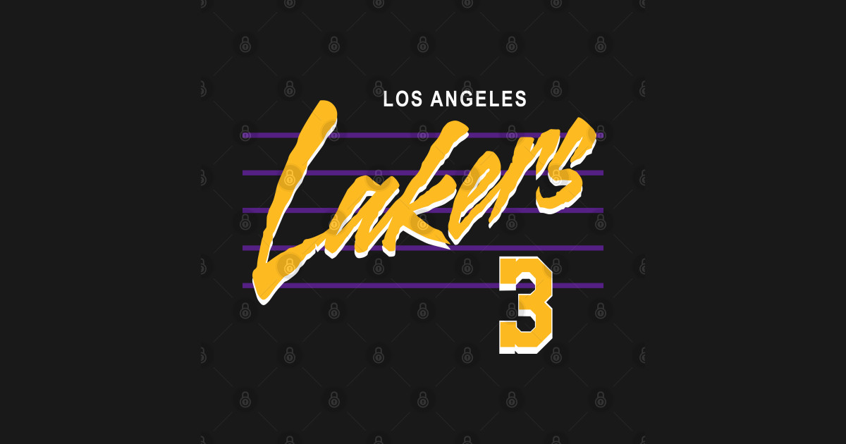 Lakers Retro Script Davis - Lakers Basketball - Baby Bodysuit | TeePublic