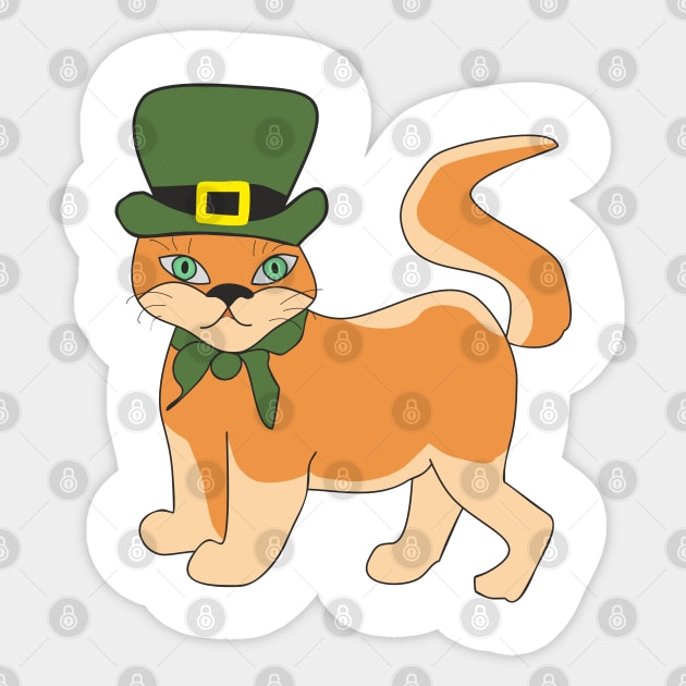 Irish cute kitten - Cartoons - Sticker | TeePublic