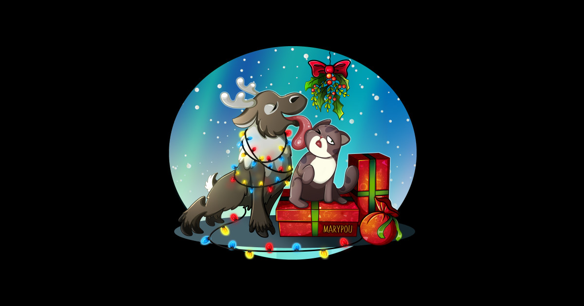 Christmas & Pou - Christmas - T-Shirt | TeePublic