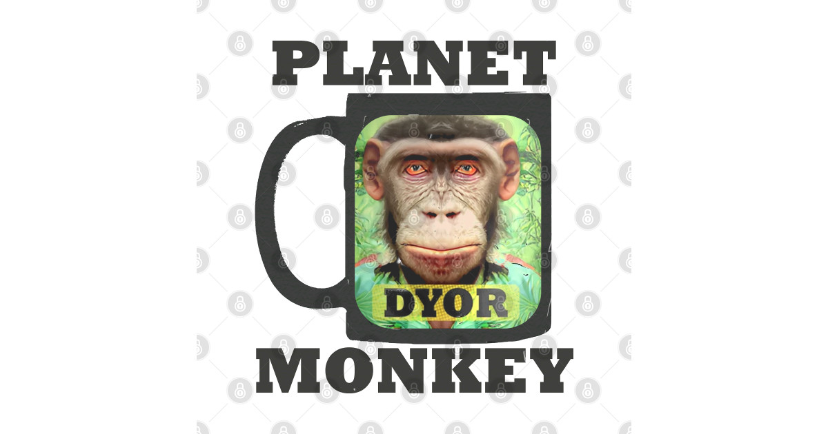 Planet Monkey DYOR Funny NFT Meme - Funny Monkey Nft Animals - T-Shirt ...