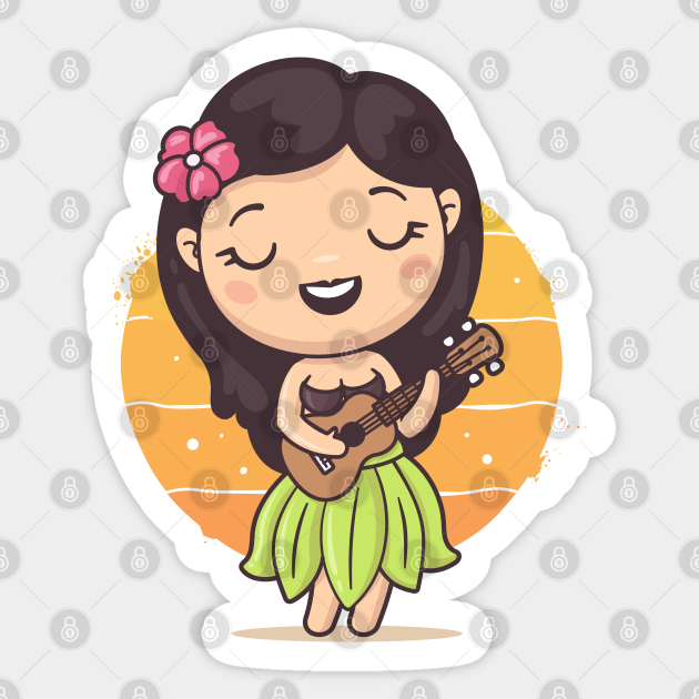 Hula Girl - Hula Girl - Sticker | TeePublic