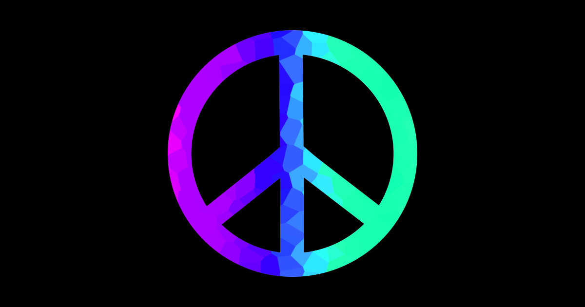Psychedelic Retro Peace Sign - Retro Peace Sign - Sticker | TeePublic