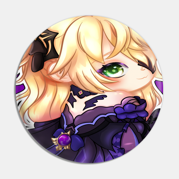 Fischl Genshin Impact Chibi - Genshin Impact - Pin | TeePublic