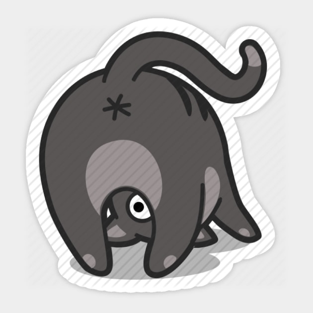 Cat Bottom - Cat Butt - Sticker | TeePublic