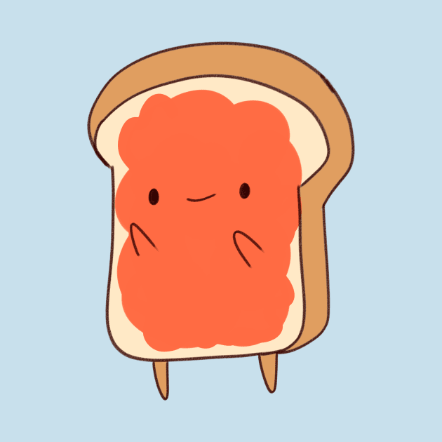 Cute Bread slice and jam illustration - Bread - T-Shirt | TeePublic