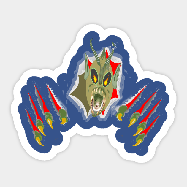 ALIEN RIPPING OUT OF YOUR CHEST - Alien Ripping Out - Sticker | TeePublic