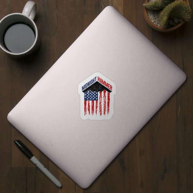 Operation Midnight Hammer USA Flag - Midnight Hammer - Sticker | TeePublic