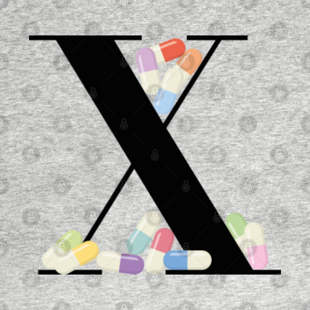 Medical Initial X - Pills - T-Shirt Designed & Sold By Guillermo Martinez