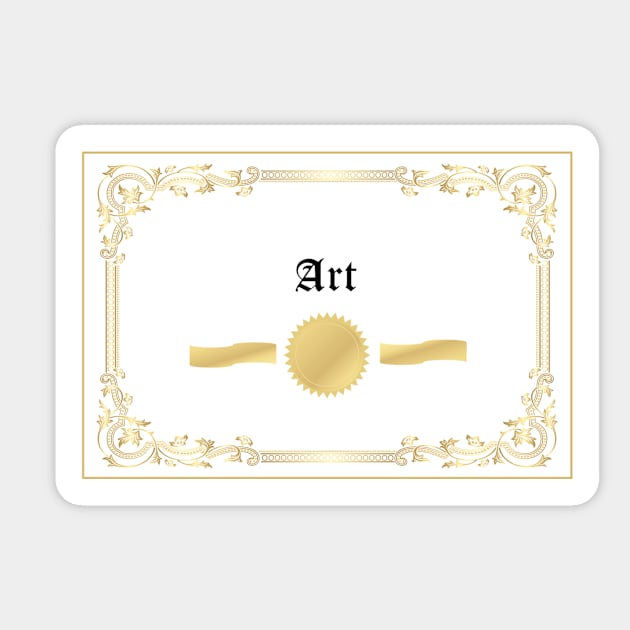 Diploma: Art - Graduate - Sticker | TeePublic