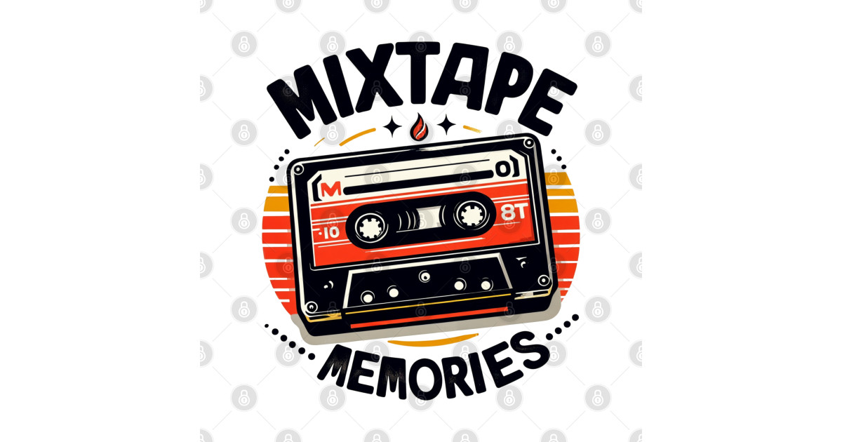 Mixtape Memories - Retro Cassette Design - Vintage Music Art - T-Shirt | TeePublic