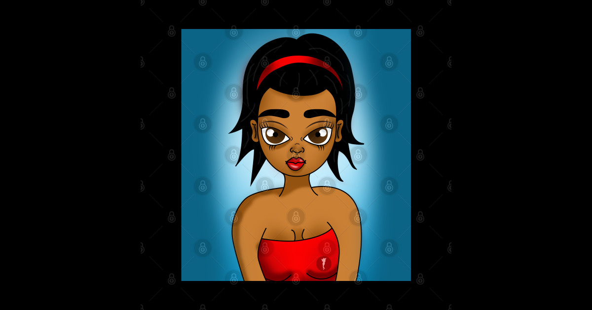 cute brown girl - Cute Brown Girl - Sticker | TeePublic