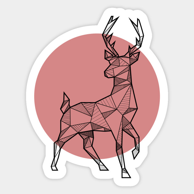Deer - Geometric Animals - Deer - Sticker | TeePublic