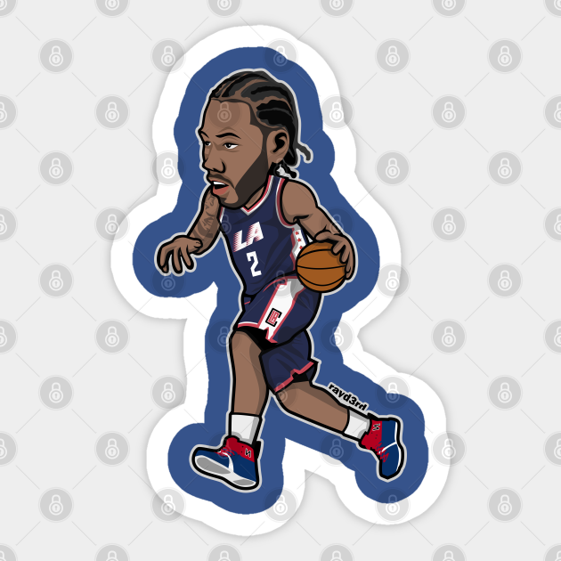 Kawhi Leonard LAC Cartoon Style - Kawhi Leonard - Sticker | TeePublic